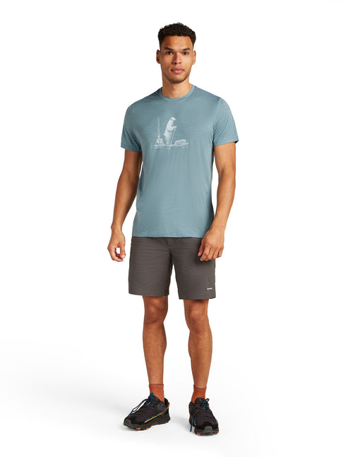 M Merino 150 Tech Lite SS Tee Polar Paddle Blue Ash | Quarks Shoes