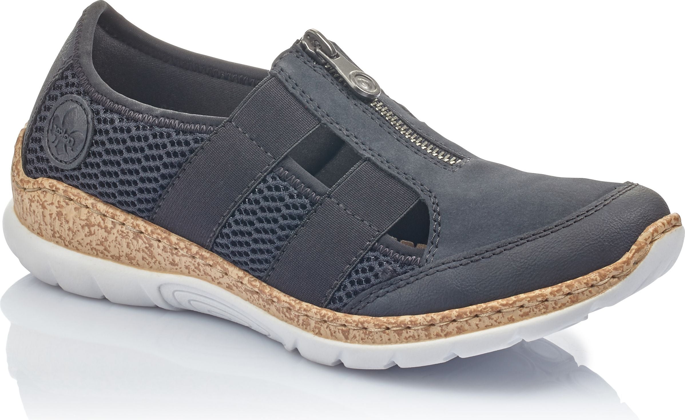 Navy Center Zip Shoe – Quarks Shoes